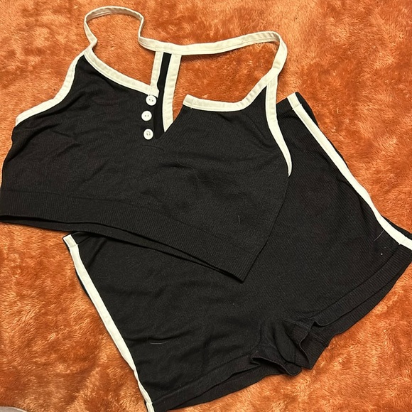 Colsie | Intimates & Sleepwear | Black Colsie Ribbed Bra And Short ...